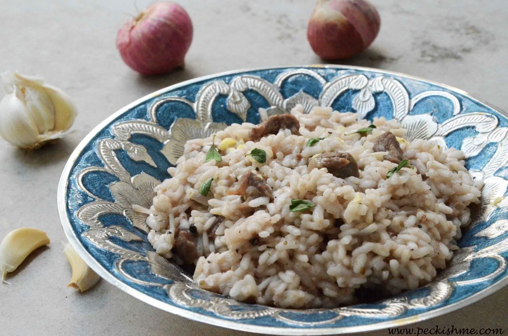 Lamb Risotto - An easy dinner recipe | Peckish Me