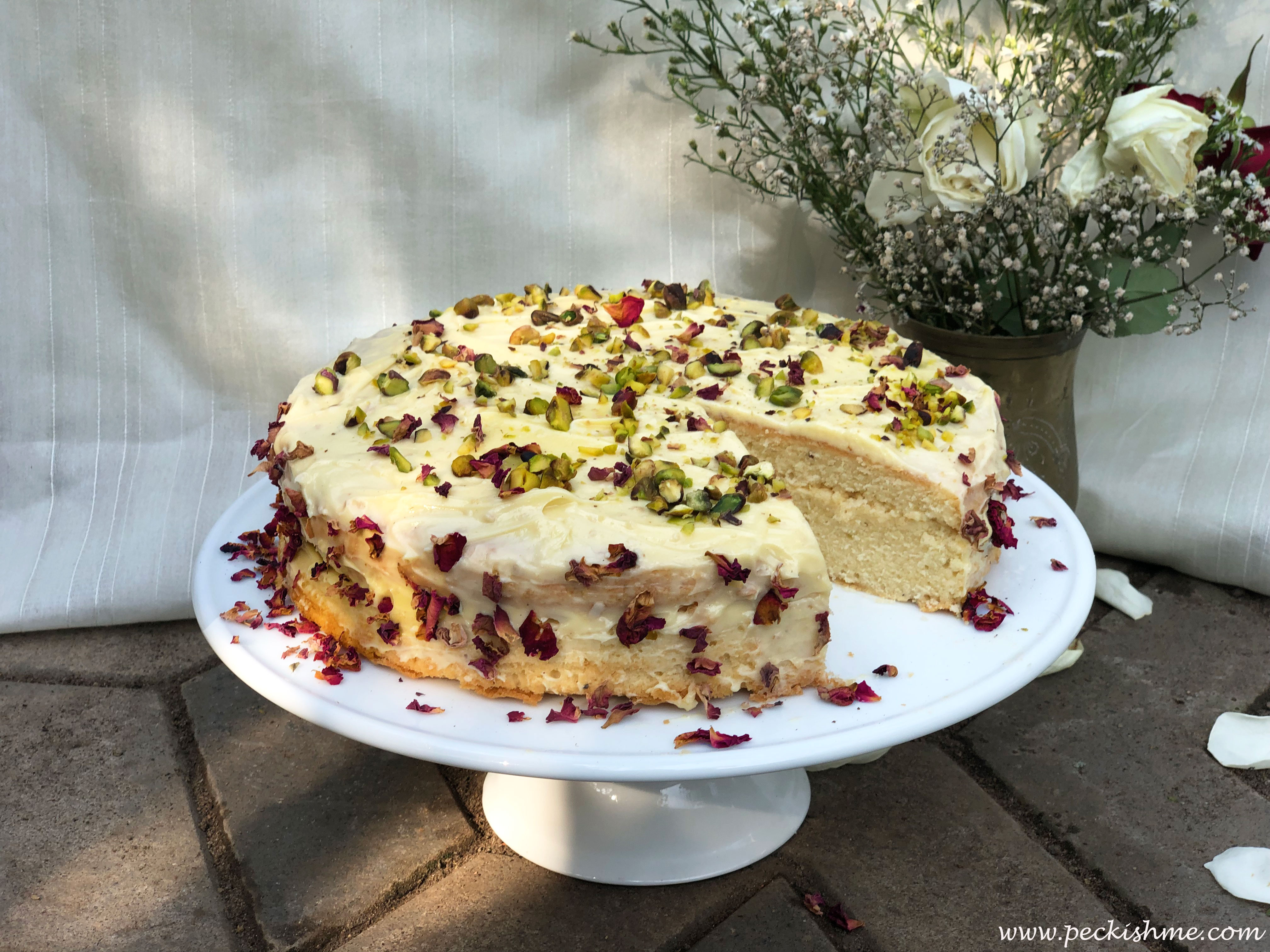 White chocolate Cardamom Cake | Peckish Me